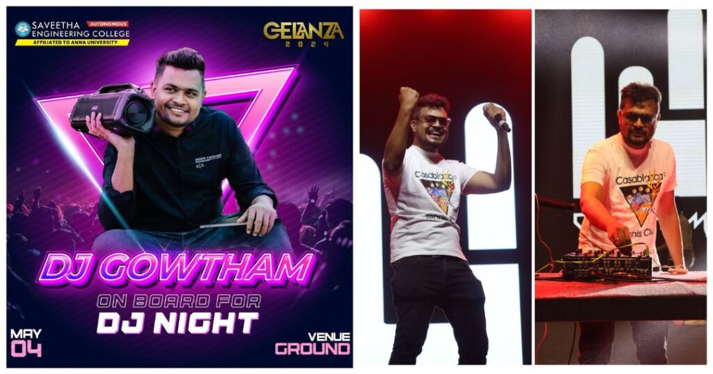 DJ Gowtham’s electrifying performance thrills the audience - Saveetha ...