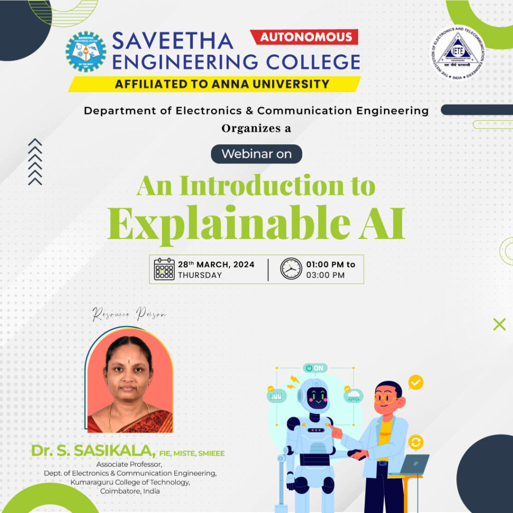 An Introduction to Explainable AI - Saveetha Engineering College